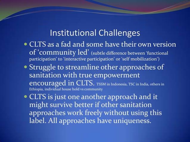 Community-Led Total Sanitation (CLTS) | PPTX