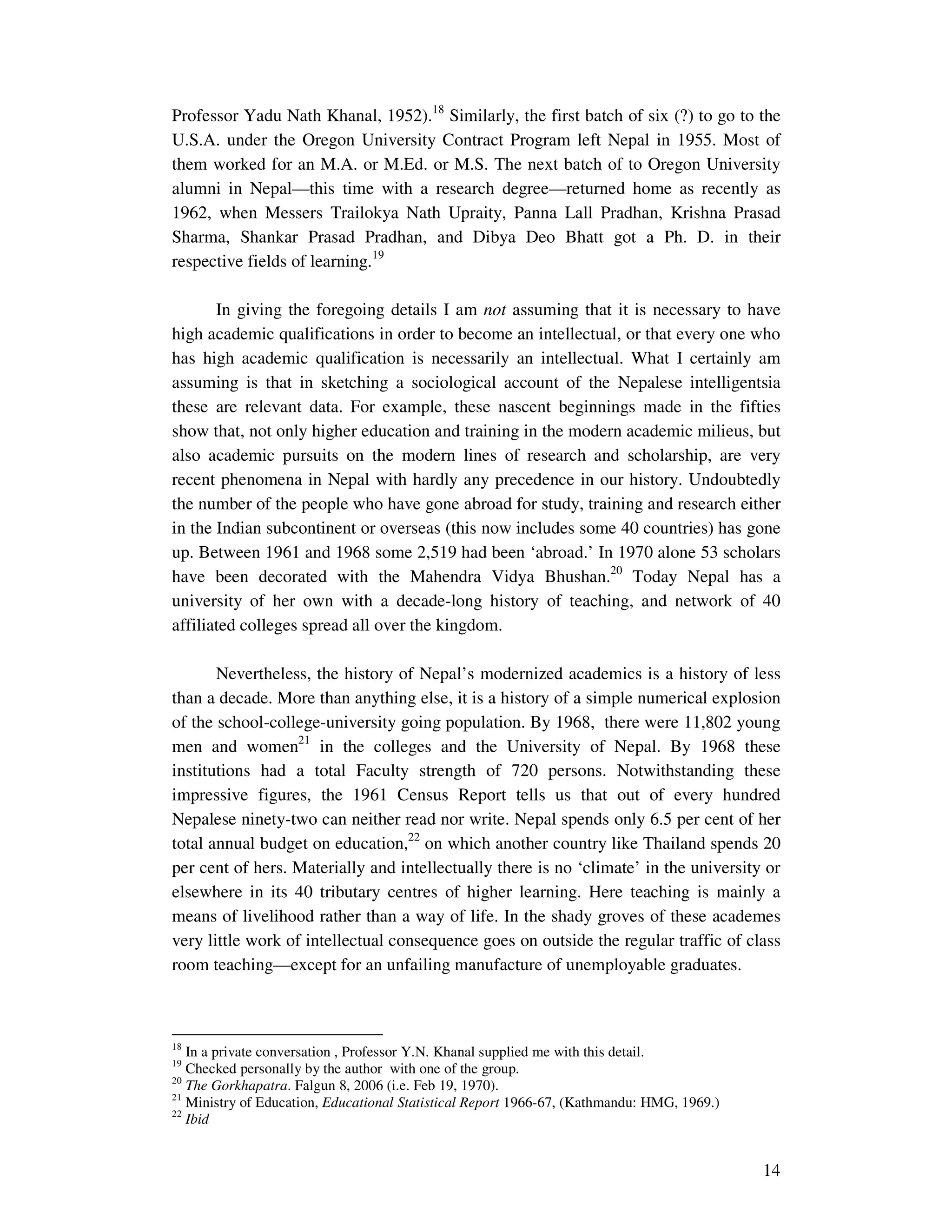Kamal prakash malla the intellectual in nepalese. 1970 | PDF