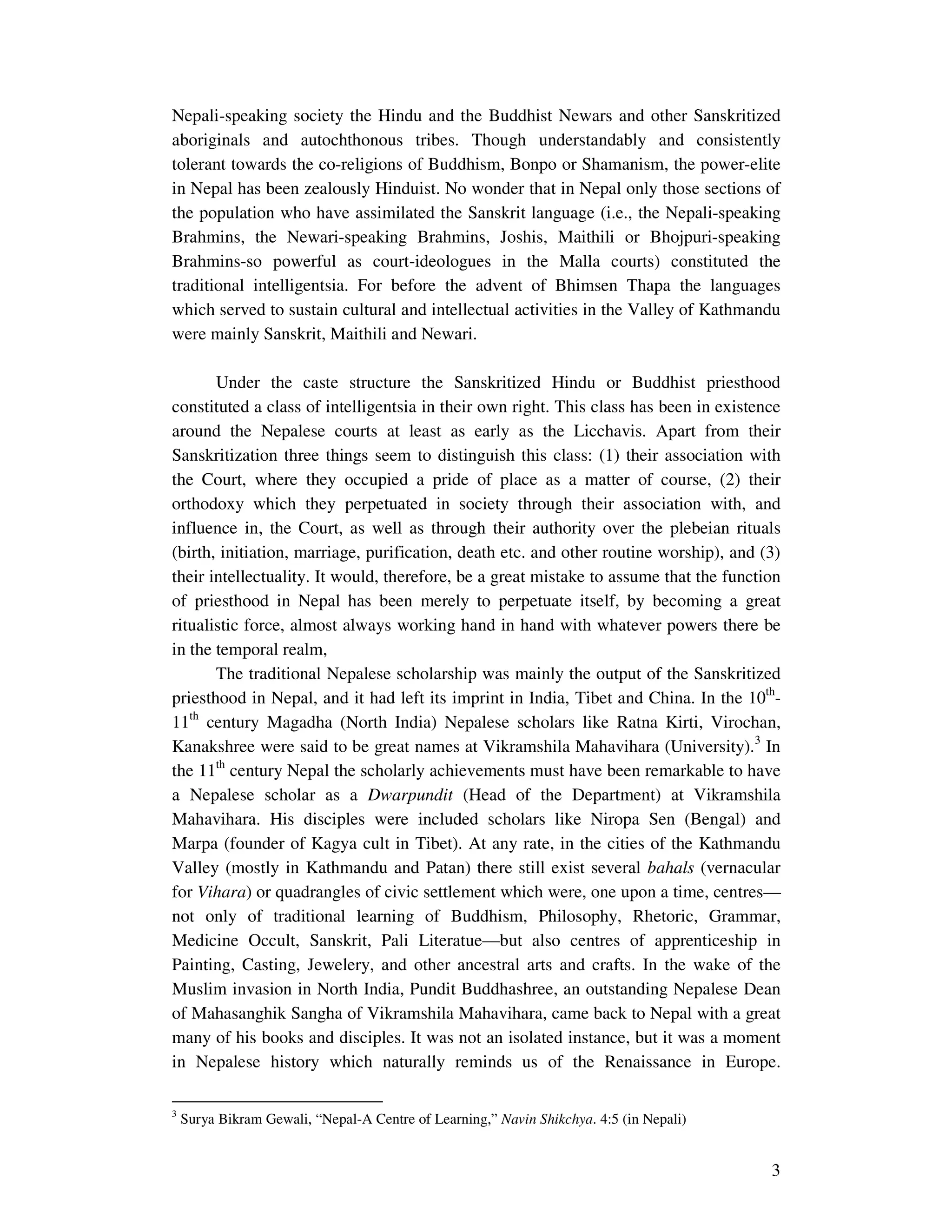 Kamal prakash malla the intellectual in nepalese. 1970 | PDF