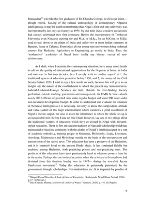 Kamal prakash malla the intellectual in nepalese. 1970 | PDF
