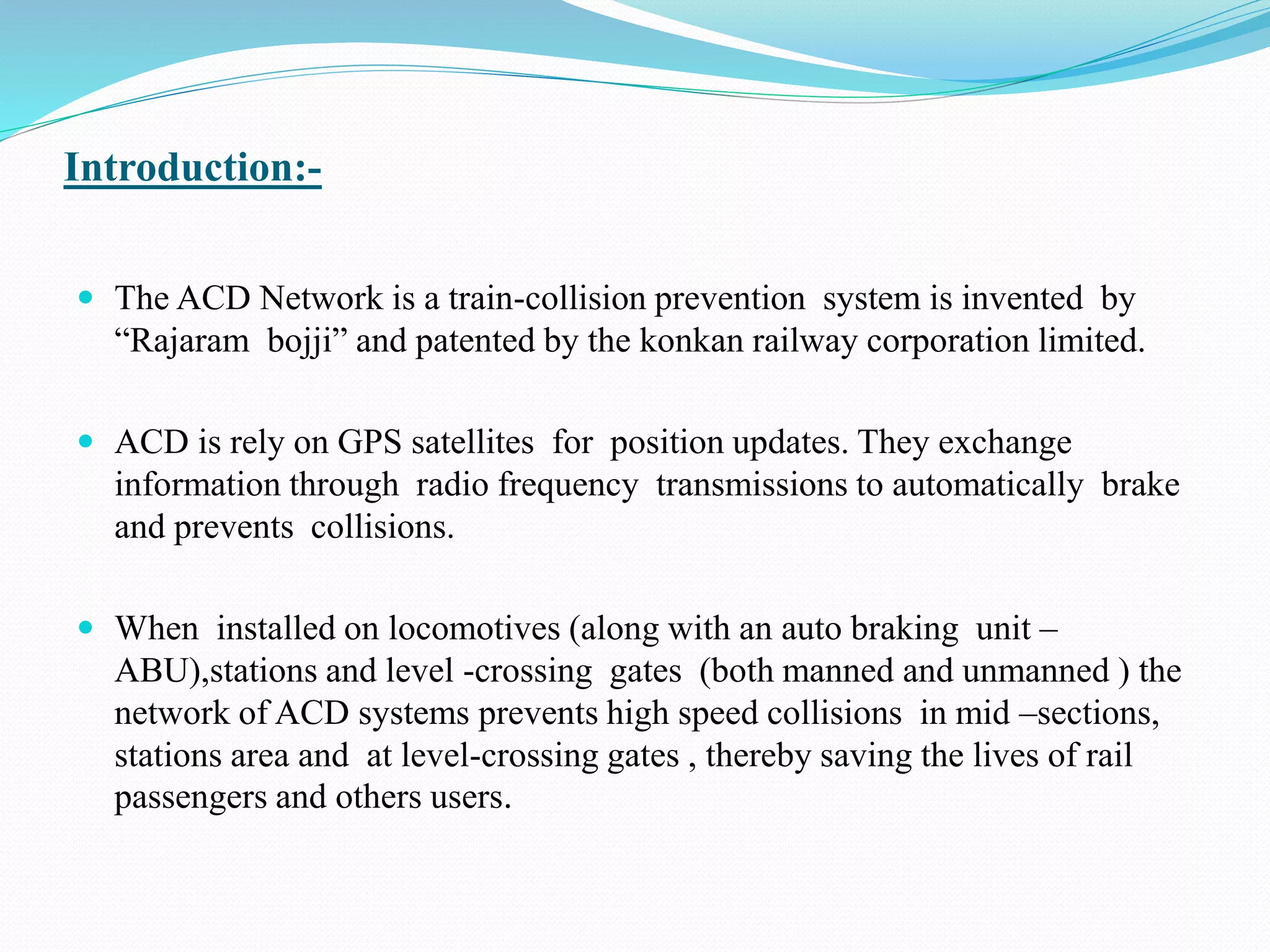 Anti-Collision Device(ACD) | PPTX
