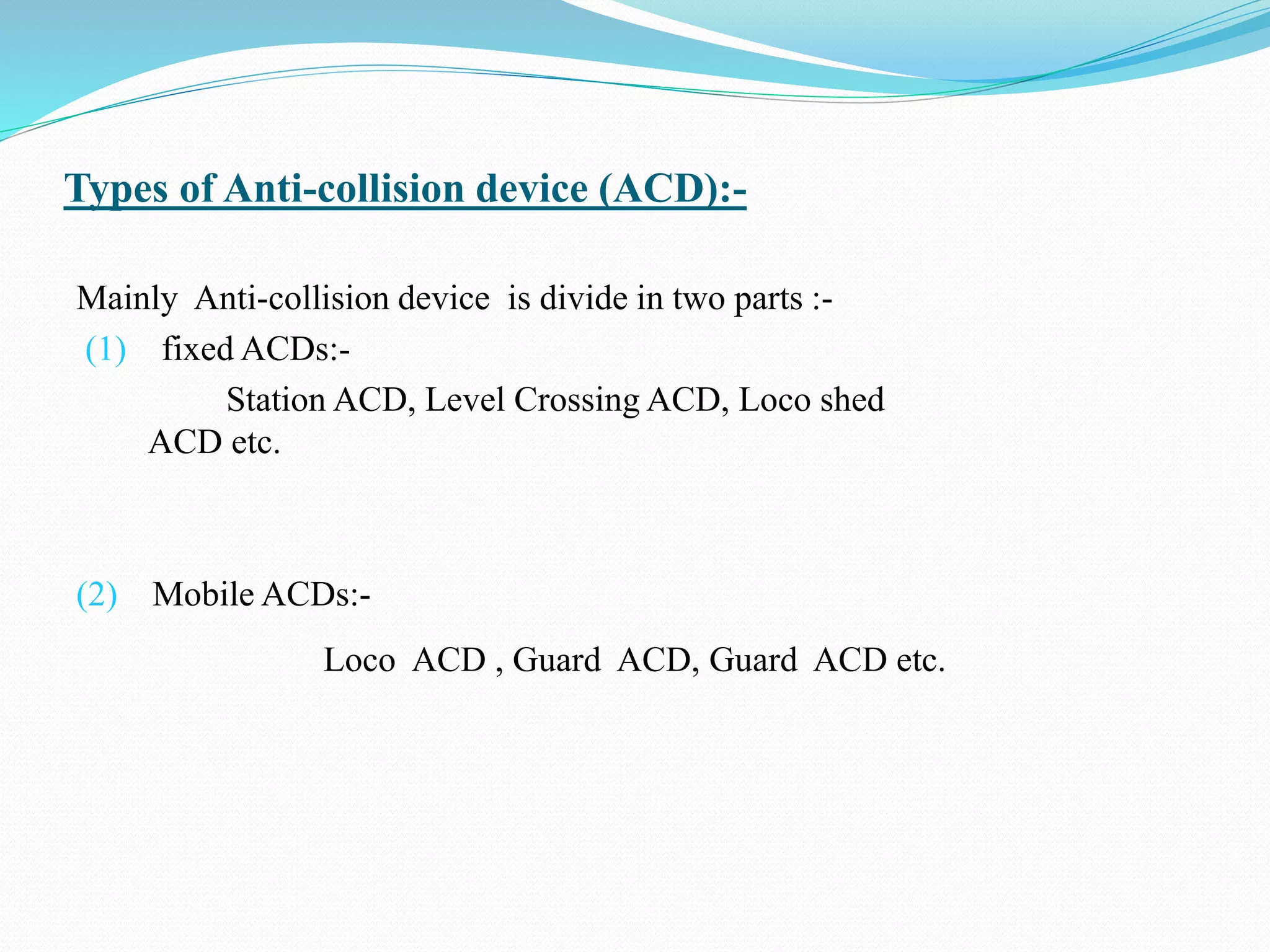 Anti-Collision Device(ACD) | PPTX