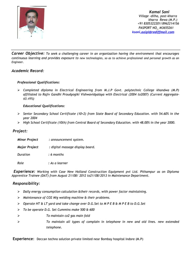 Kamal soni resumecorrected_(1) (1) | PDF
