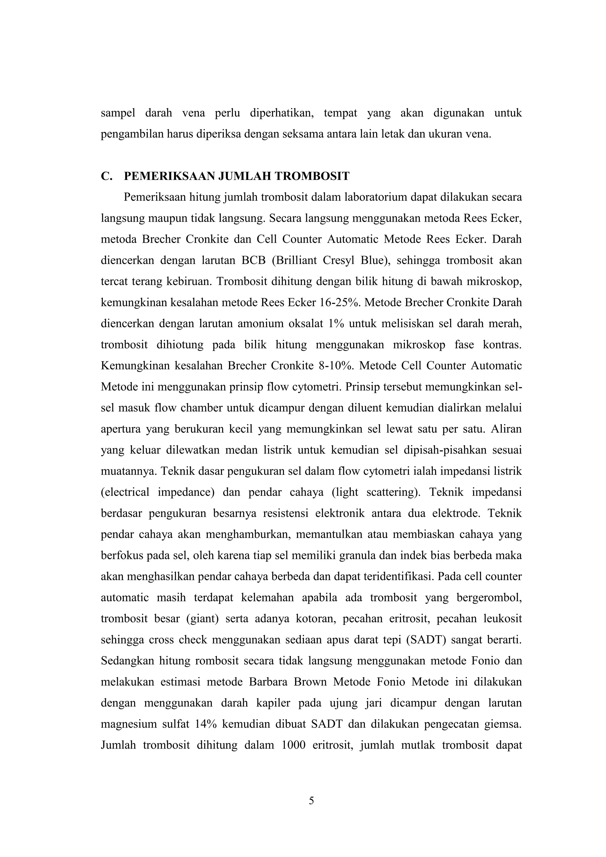 Kamar hitung trambosit | DOCX