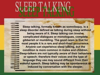 Seven Types of Sleep Disorder | PPT