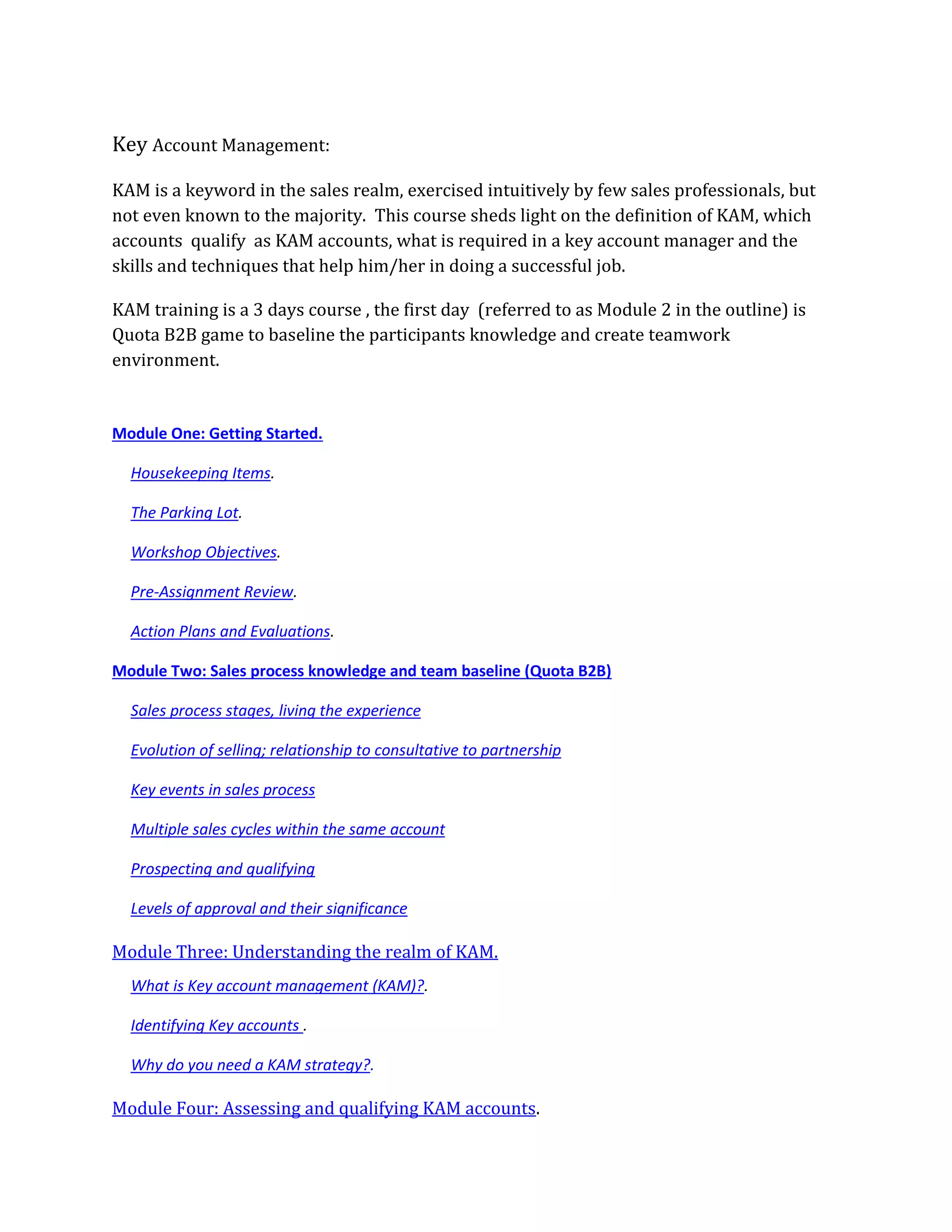 Key account management training | PDF