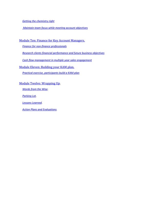 Key account management training | PDF