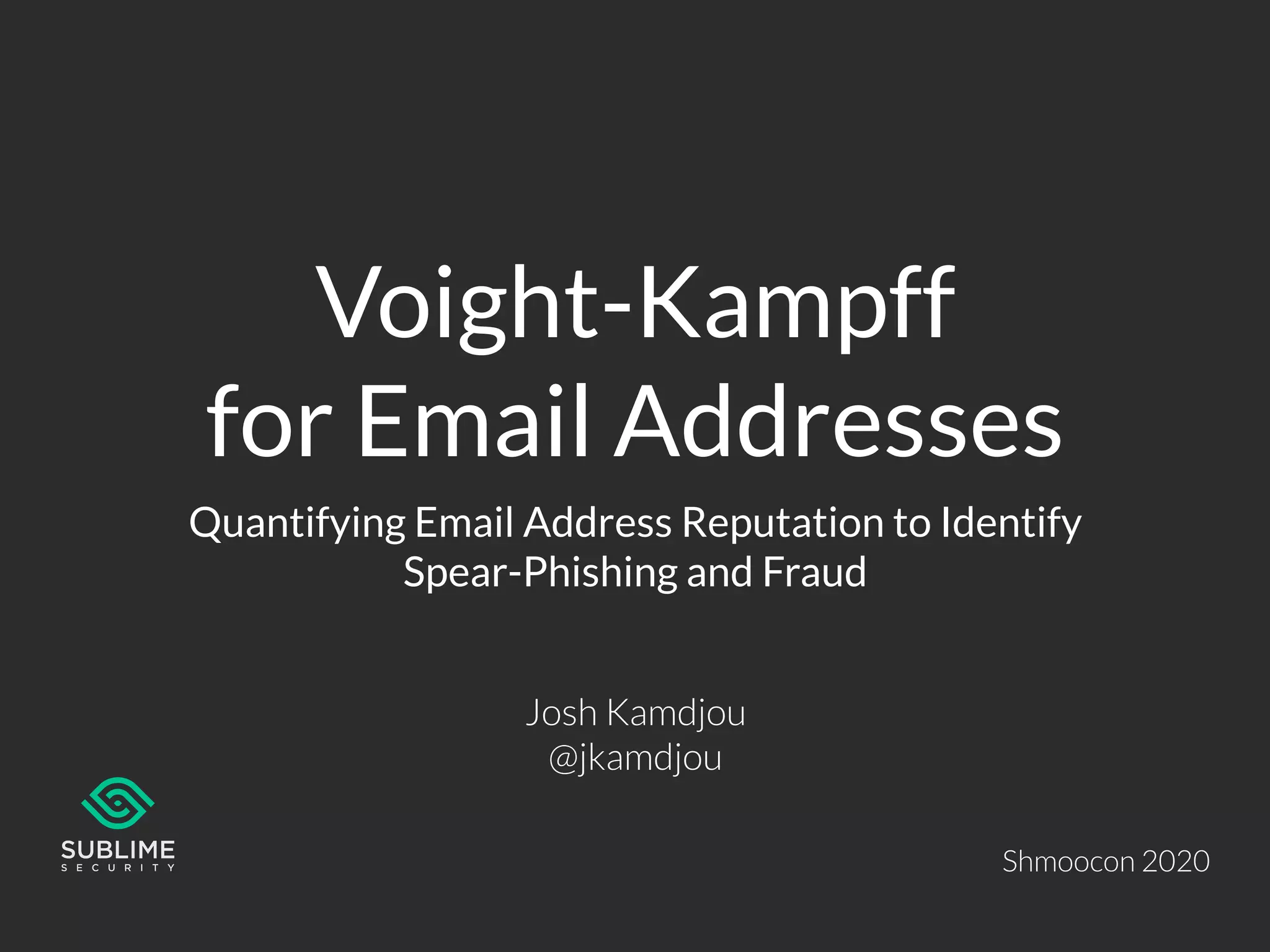 Voight-Kampff for Email Addresses: Quantifying Email Address Reputation to Identify Spear ...
