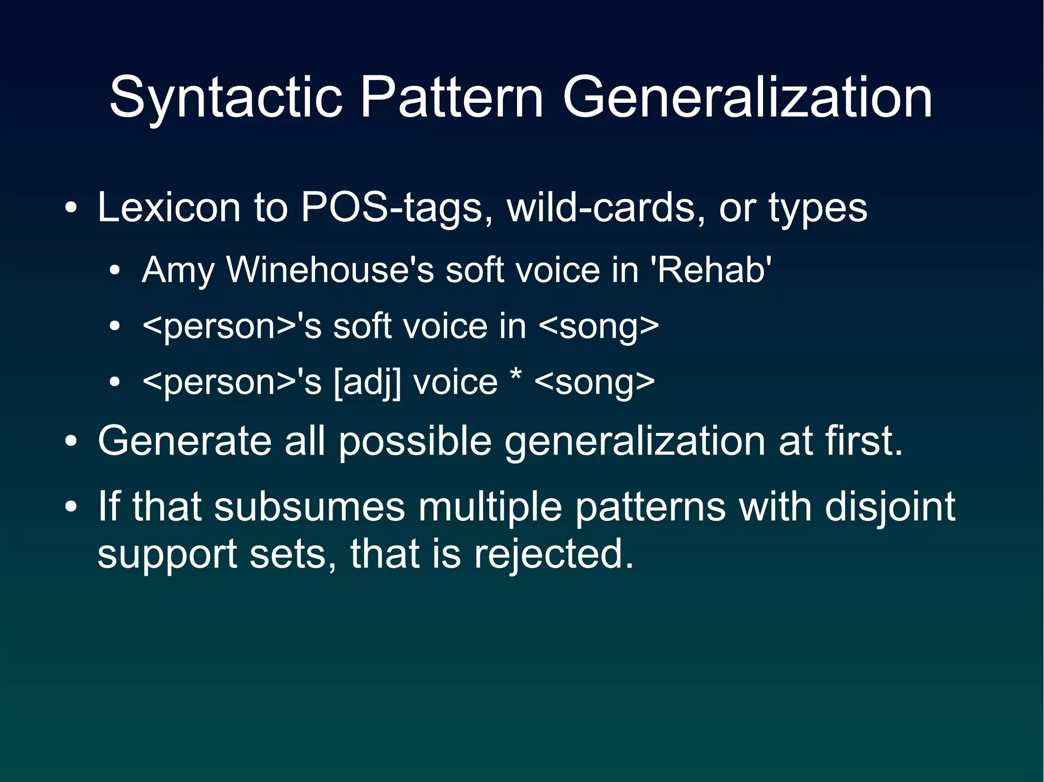 Patty A Taxonomy Of Relational Patterns With Semantic Types Ppt