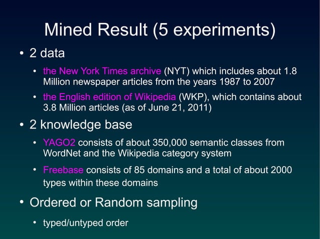 PATTY: A Taxonomy of Relational Patterns with Semantic Types | PPT