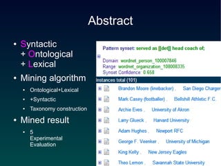 PATTY: A Taxonomy of Relational Patterns with Semantic Types | PPT