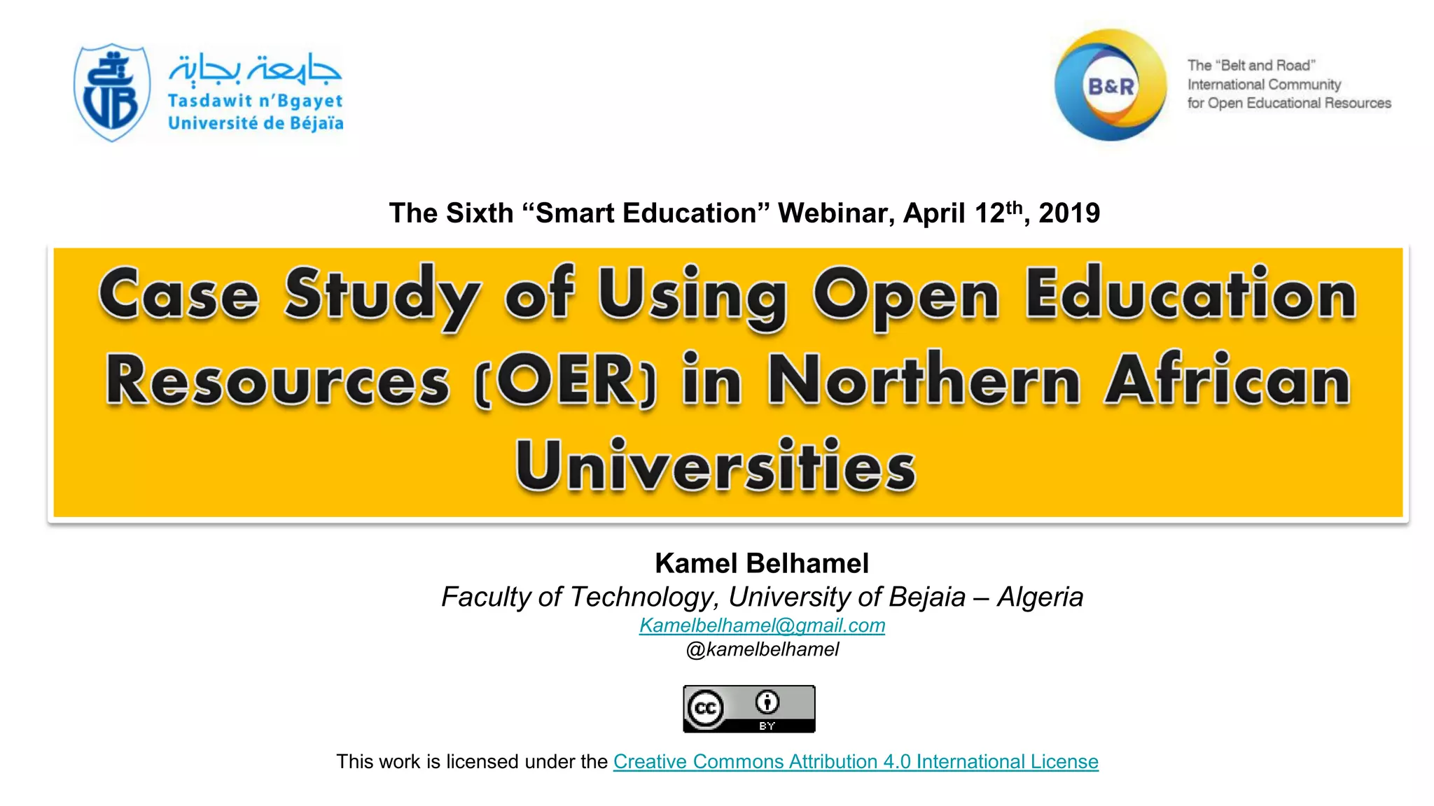 Case Study of Using Open Education Resources (OER) in Northern African Universities | PPT