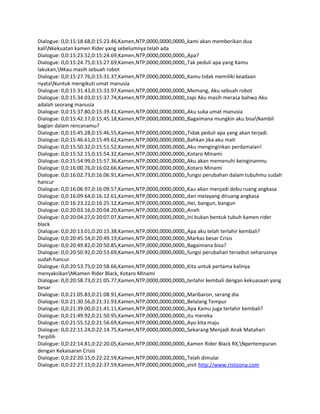 Kamen rider black rx 01 sub indonesia ( www.ristizona.com ) | DOC