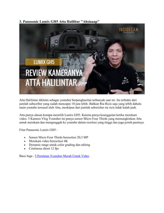 Kamera vlog para youtuber | PDF