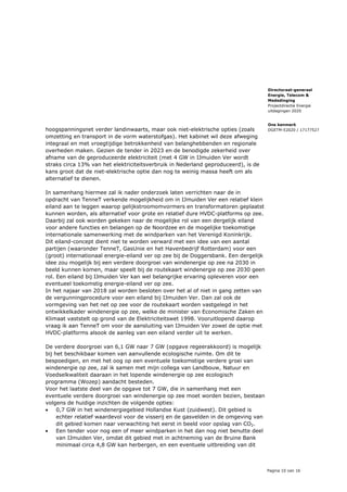 Kamerbrief routekaart windenergie op zee 2030 | PDF | Power and Energy Industry | Industries