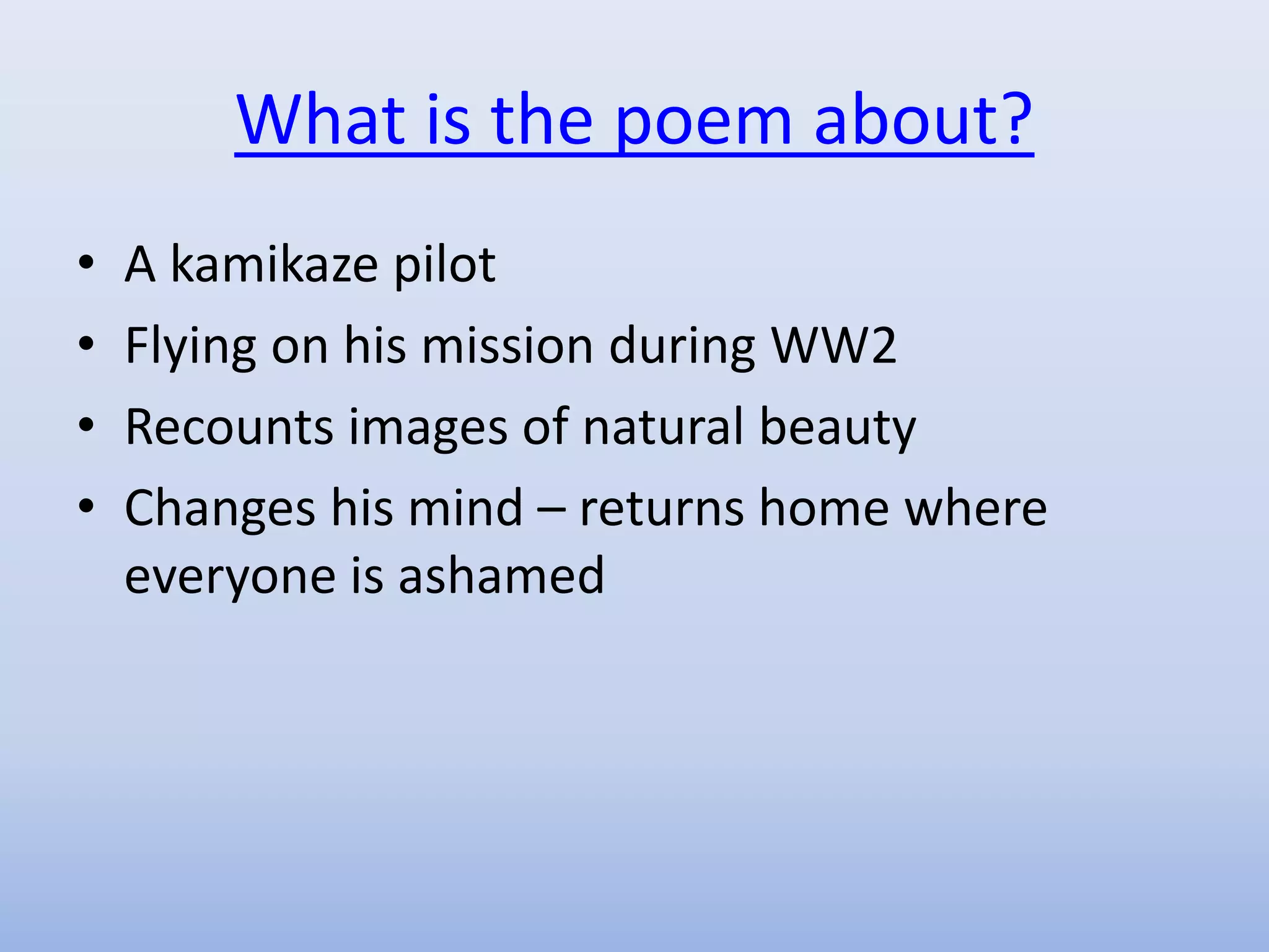 Kamikaze --beatrice-garland | PPTX