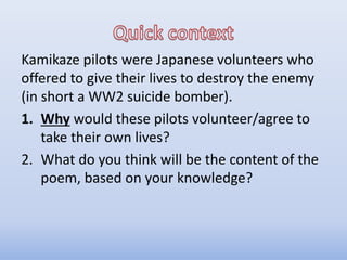 Kamikaze --beatrice-garland | PPTX