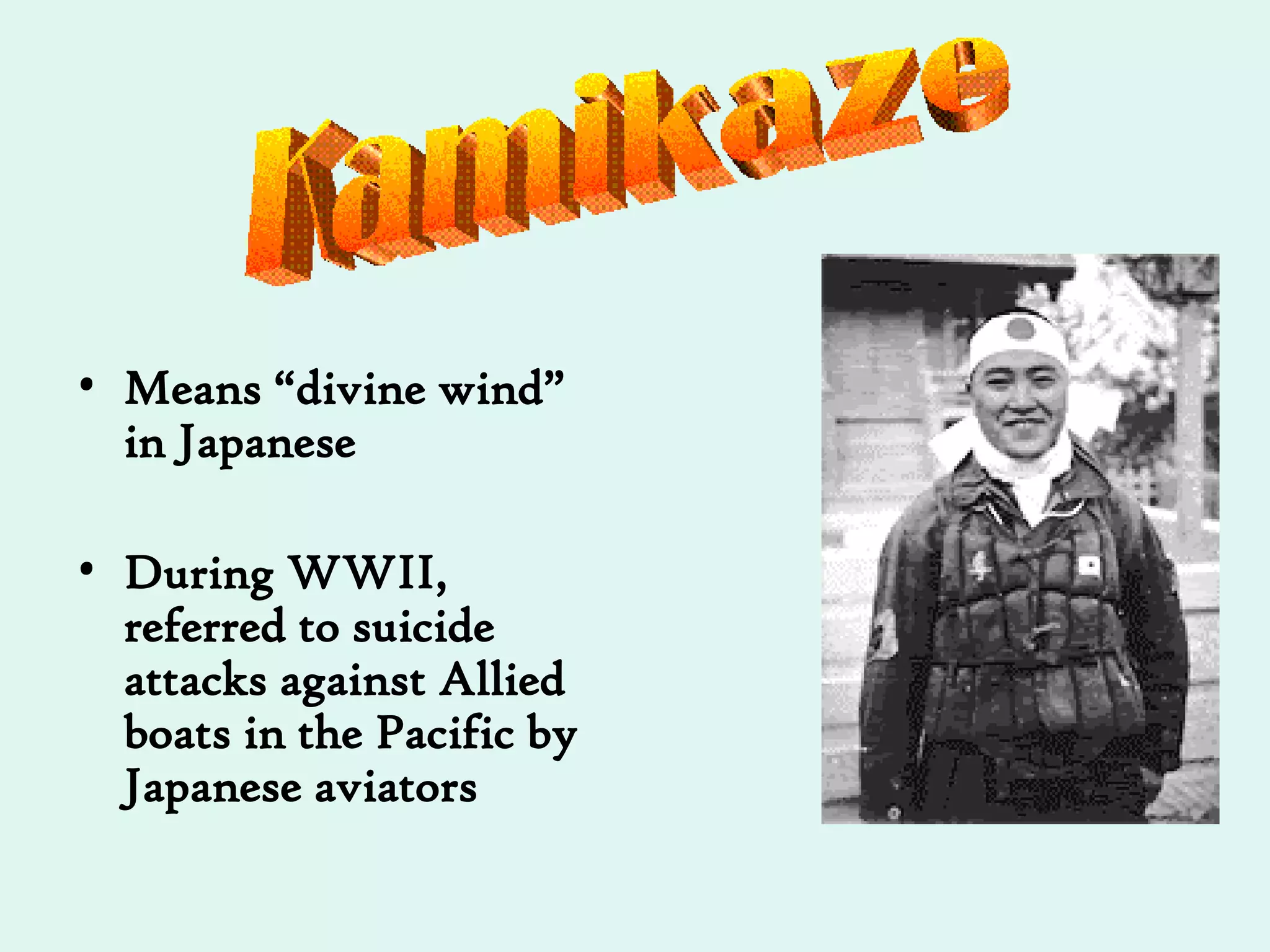 Kamikaze Proj | PPT