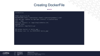 Docker - Build, Ship, and Run Any App, Anywhere | PPT
