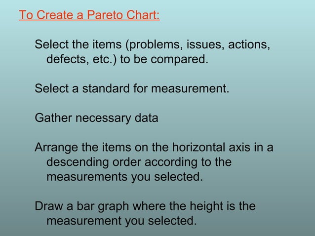 Pareto chart importance & making | PPT
