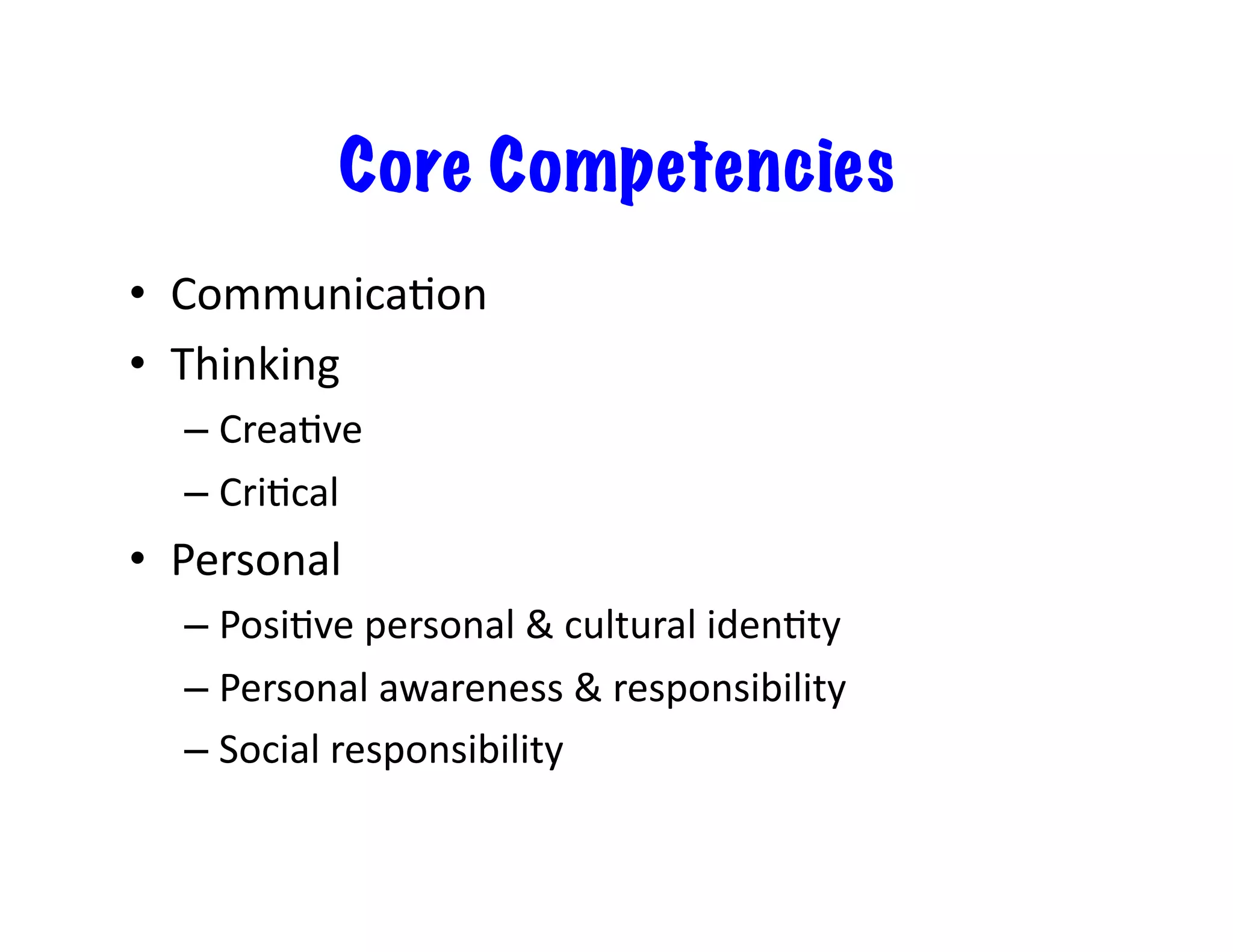 Kamloops.core competencies | PDF