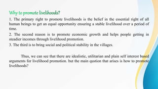 WAYS TO UPLIFT RURAL LIVELIHOODS | PPTX