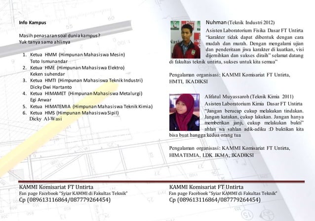 Kammi in campus booklet | DOCX