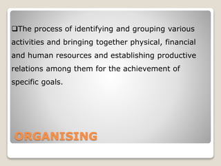 Organising ppt class 12 | PPTX