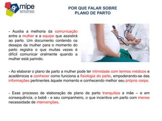 9ª MIPE - Plano de Parto: Direitos e Humanização | PPTX