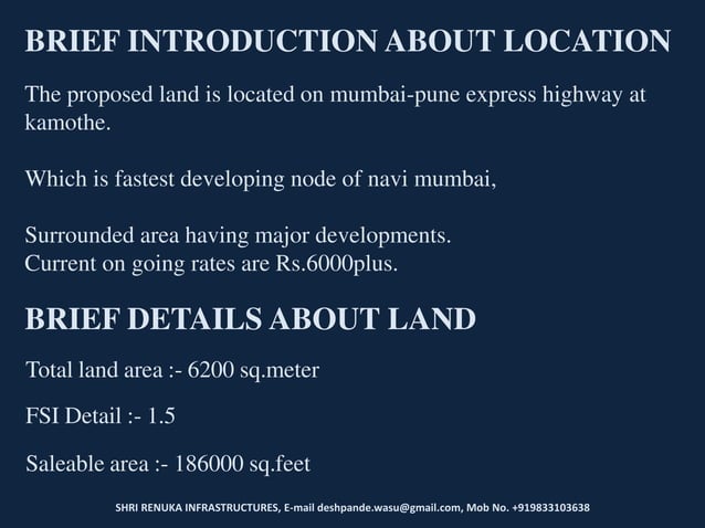navi mumbai Kamothe project report | PPT
