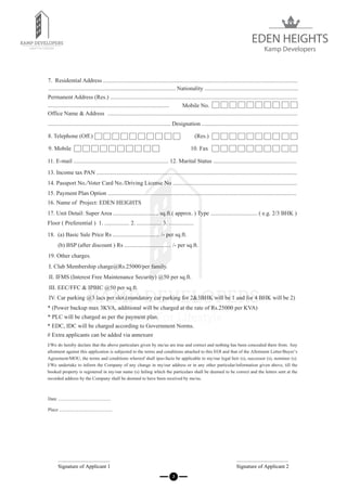 Kamp Developer Call for Booking at (+91) 8130490017 / 8130490018 | PDF