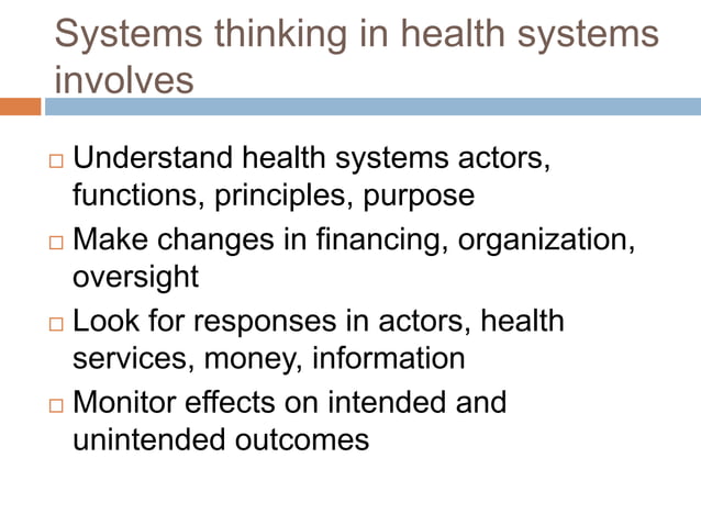 Complex Adaptive Systems in Health | PPTX