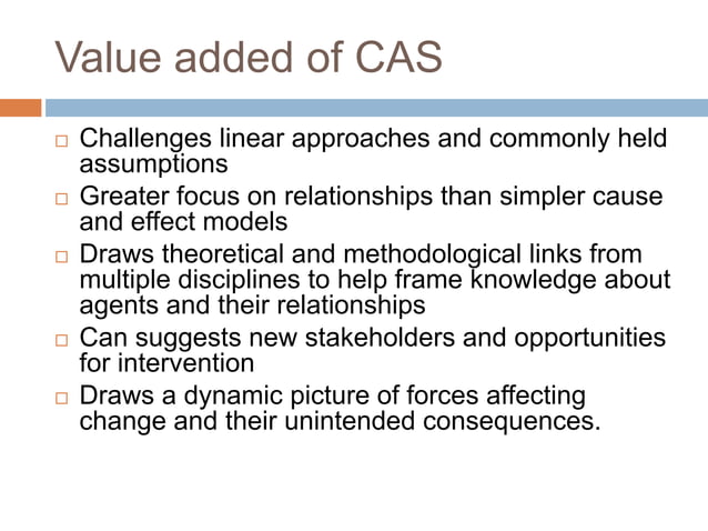 Complex Adaptive Systems in Health | PPTX