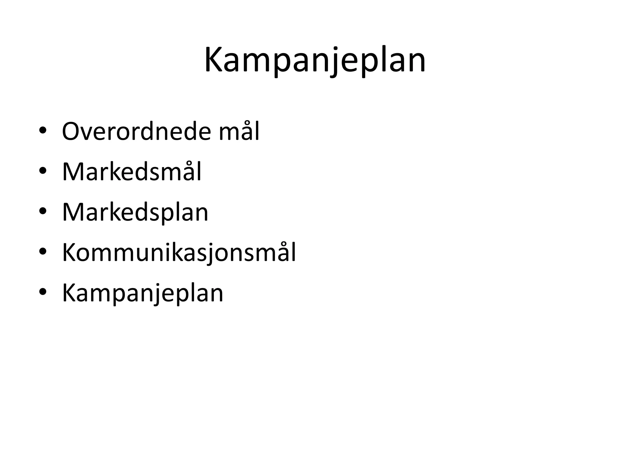 Kampanjeplan | PPTX