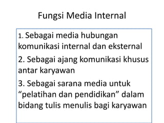 Kampanye public relations (media internal) | PPT