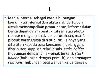 Kampanye public relations (media internal) | PPT