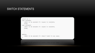 Loops & descions | PPTX