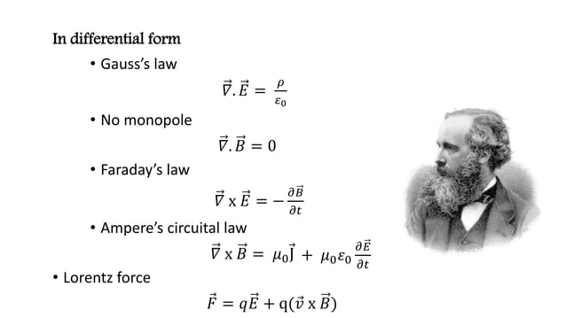 Maxwell's equation and it's correction in Ampere's circuital law | PPTX ...
