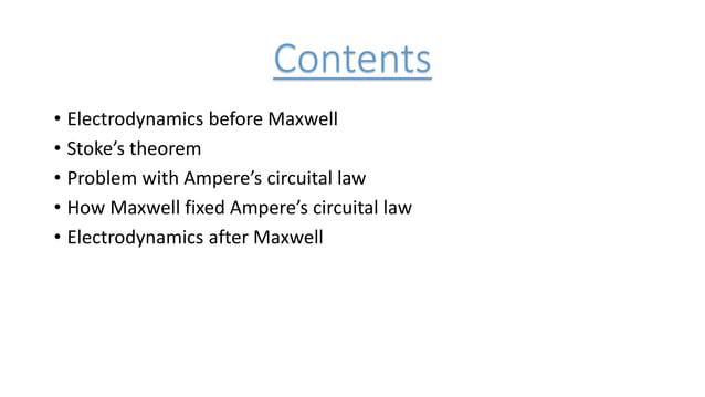 Maxwell's equation and it's correction in Ampere's circuital law | PPTX ...