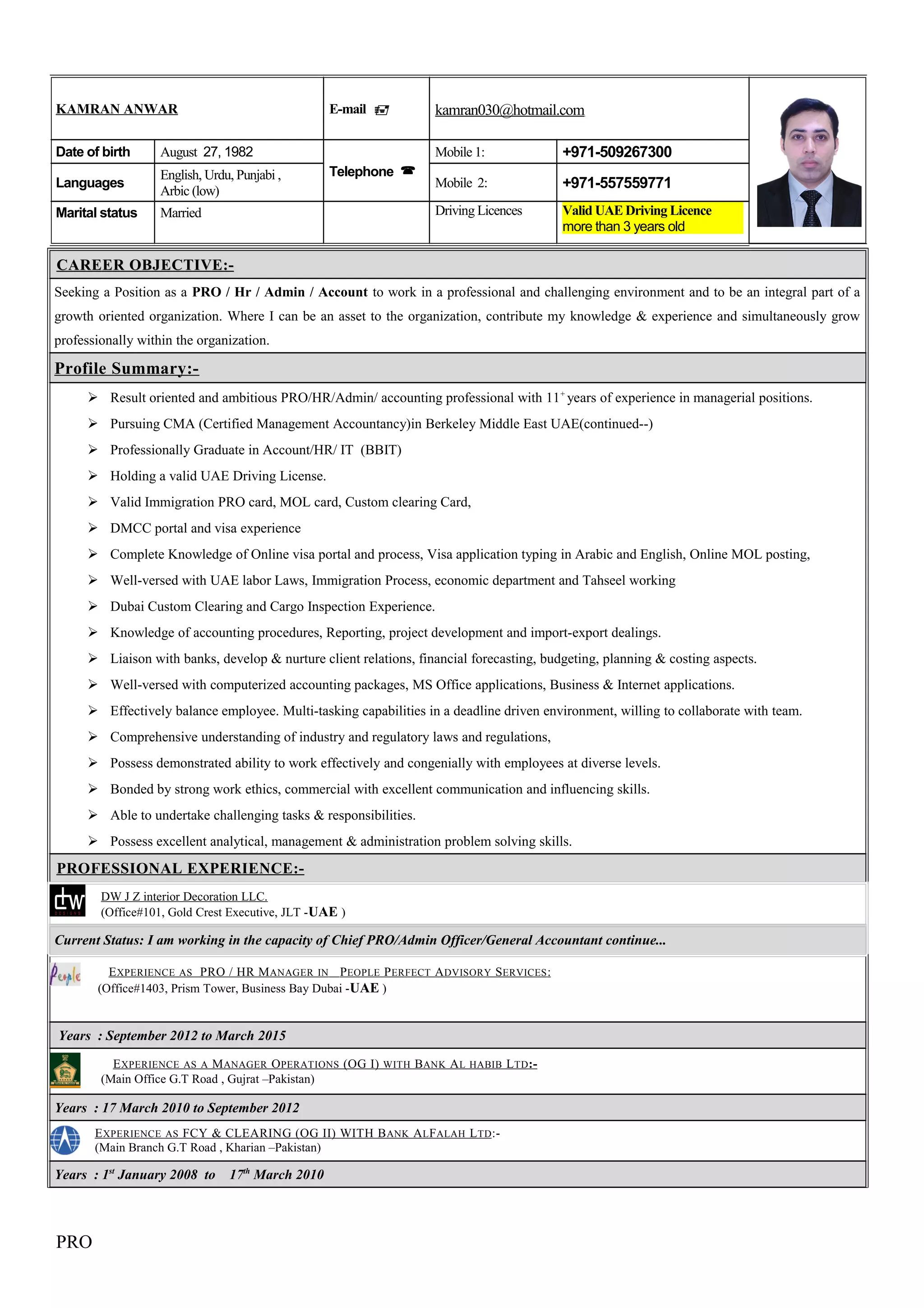 Kamran cv | DOC