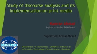 Critical Discourse Analysis | PPTX