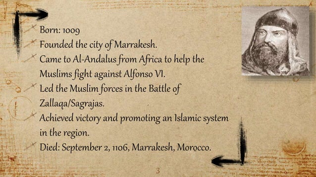 Presentation On "Yusuf Ibn Tashfin" a true leader (1061 to 1106 ...