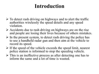 Wireless Rash Driving Detection System | PPTX