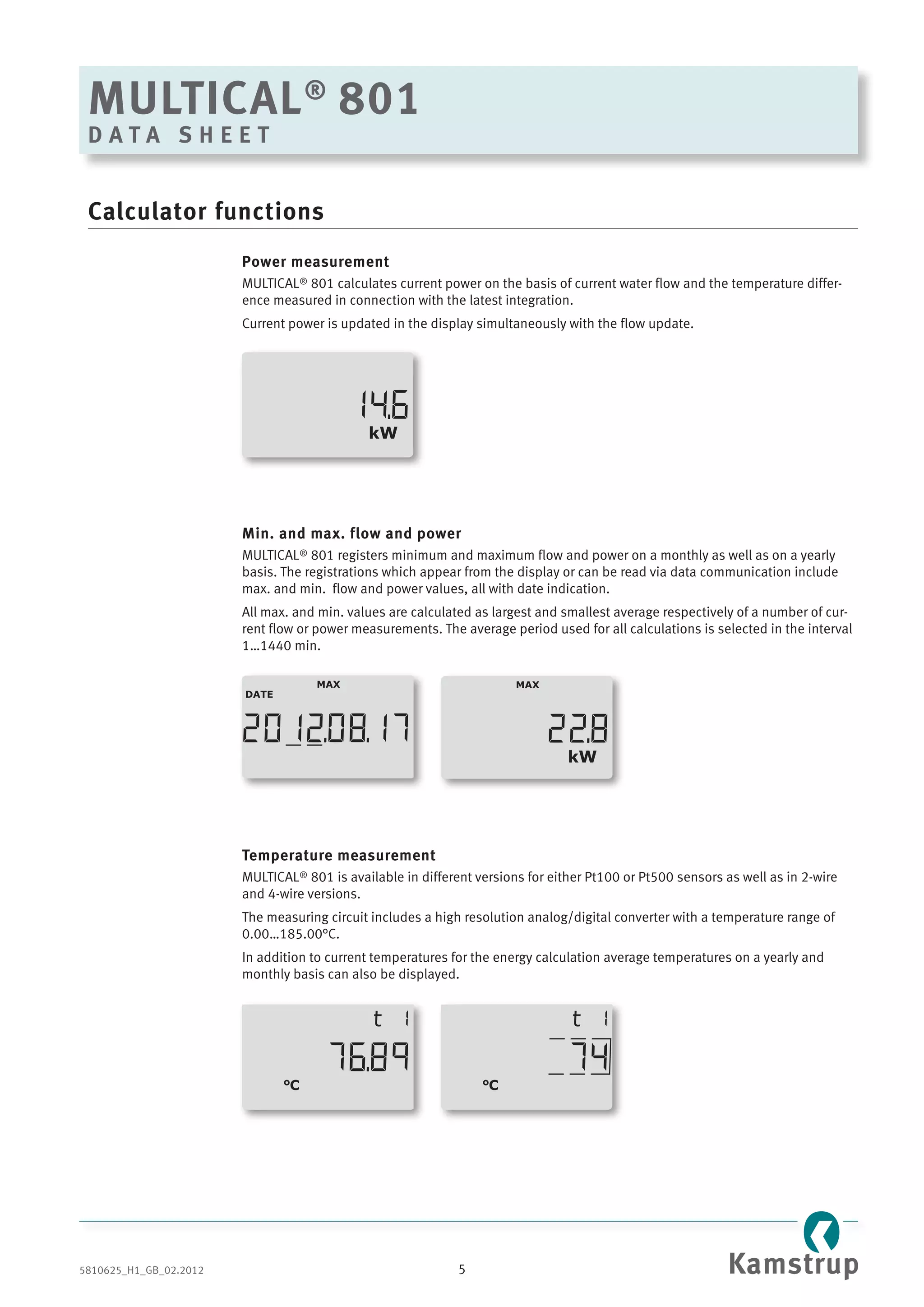 Kamstrup multical 801 heat meter, ultrasonic energy meter, heating & cooling measurement, rhi ...
