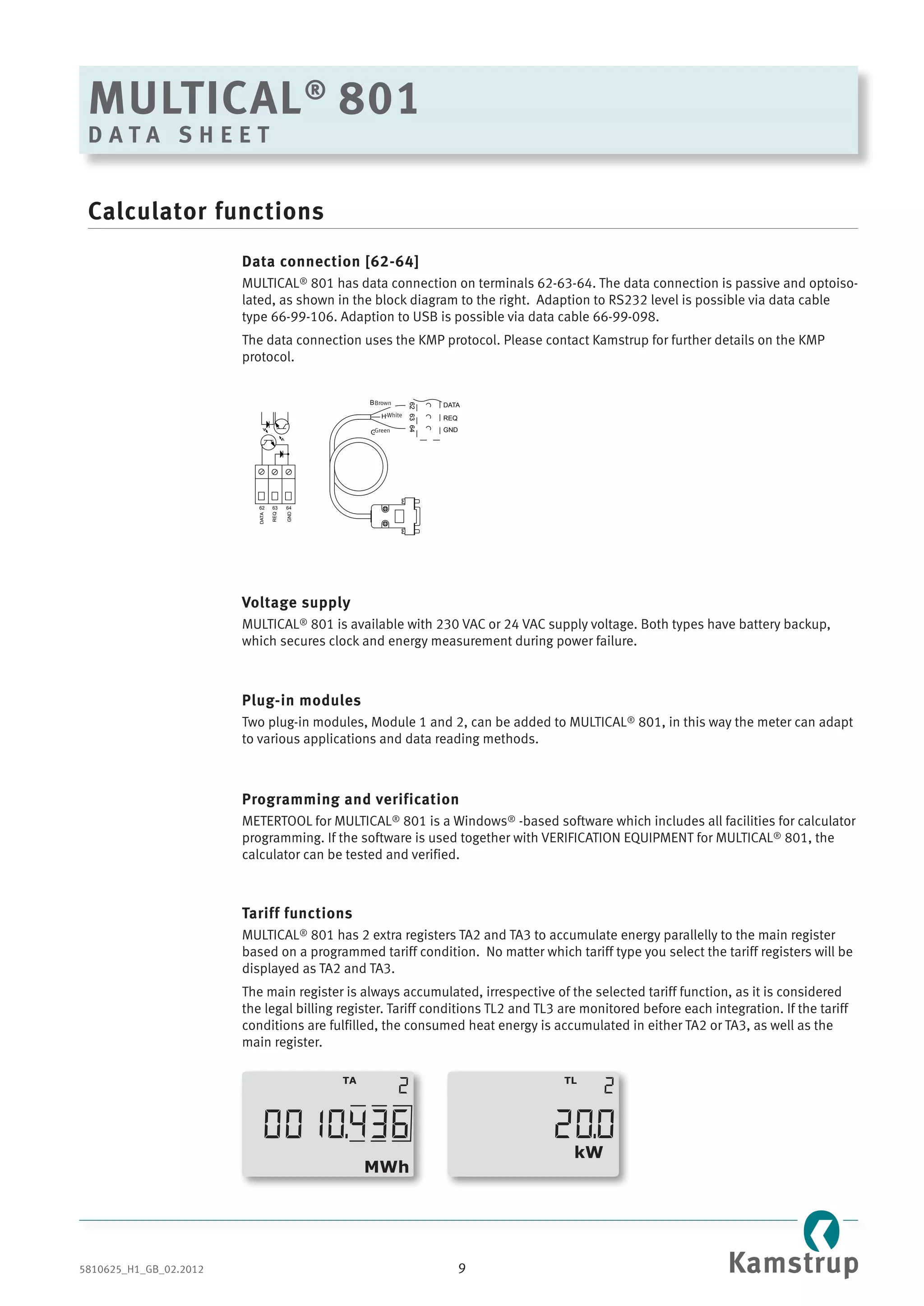 Kamstrup multical 801 heat meter, ultrasonic energy meter, heating & cooling measurement, rhi ...