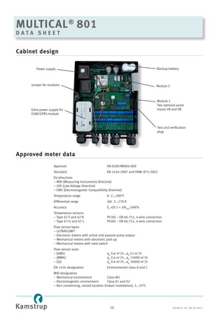 Kamstrup multical 801 heat meter, ultrasonic energy meter, heating & cooling measurement, rhi ...