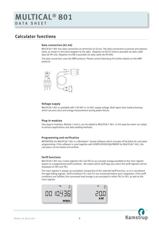 Kamstrup multical 801 heat meter, ultrasonic energy meter, heating ...