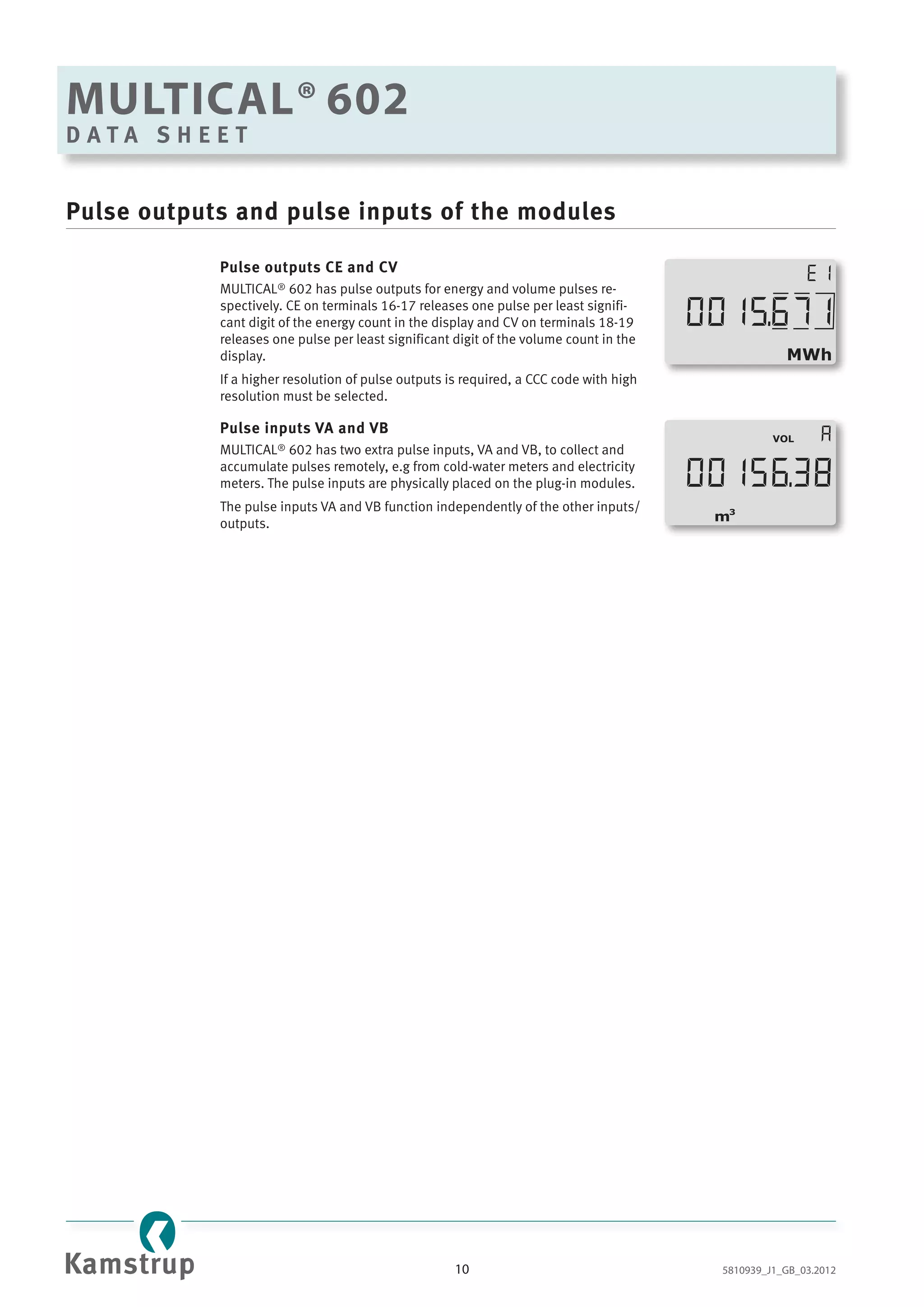 Kamstrup RHI Compliant Heat Meters & Thermal Energy Measurement - Multical 602 Heat & Cooling ...