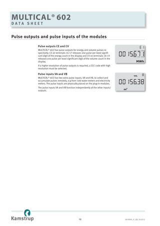 Kamstrup RHI Compliant Heat Meters & Thermal Energy Measurement - Multical 602 Heat & Cooling ...