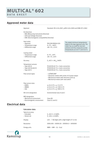 Kamstrup RHI Compliant Heat Meters & Thermal Energy Measurement - Multical 602 Heat & Cooling ...
